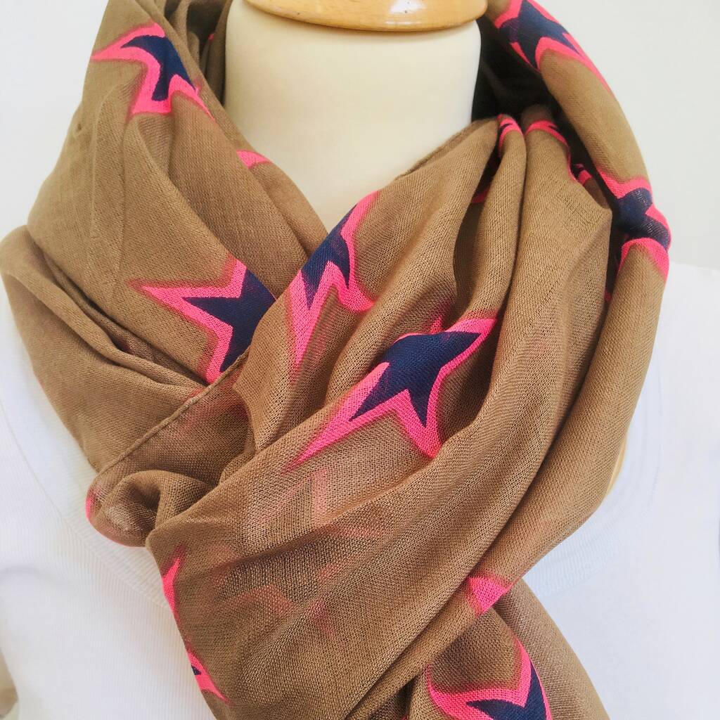 Pink Star Scarf By Chapel Cards