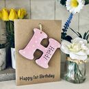 Personalised 1st Birthday Letter Wooden Keepsake Card By Craft Heaven ...