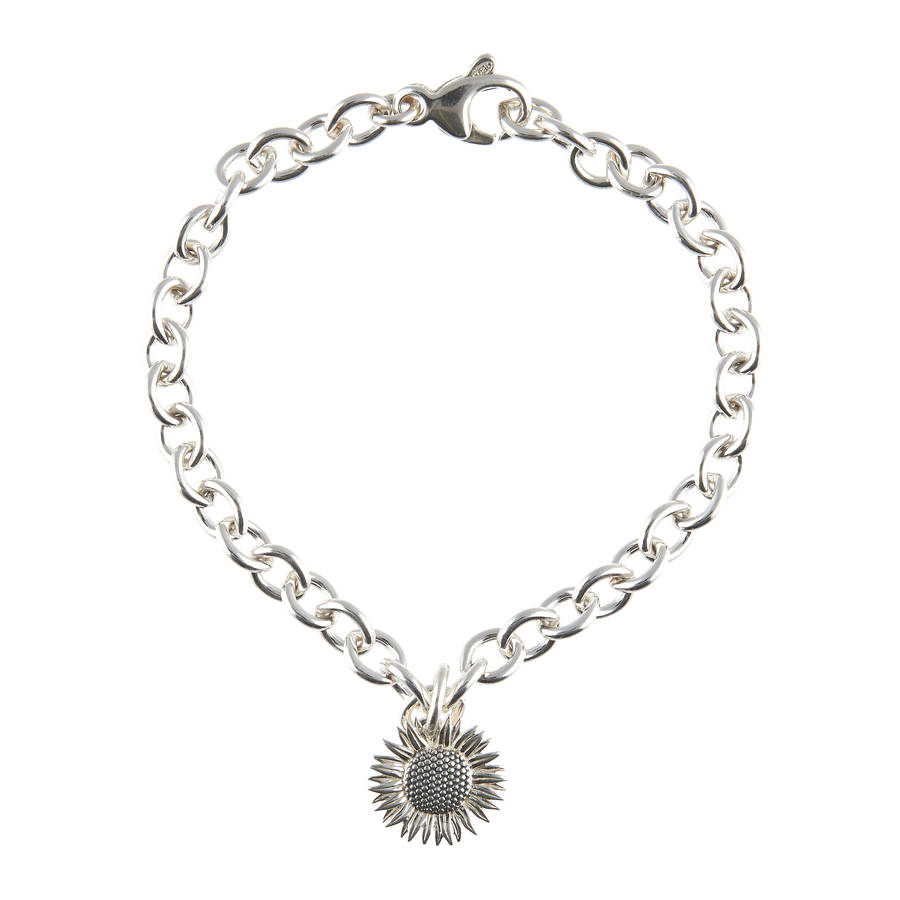sunflower solid silver charm by scarlett jewellery | notonthehighstreet.com