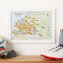 Personalised European Football Grounds Scratch Poster By Maps ...