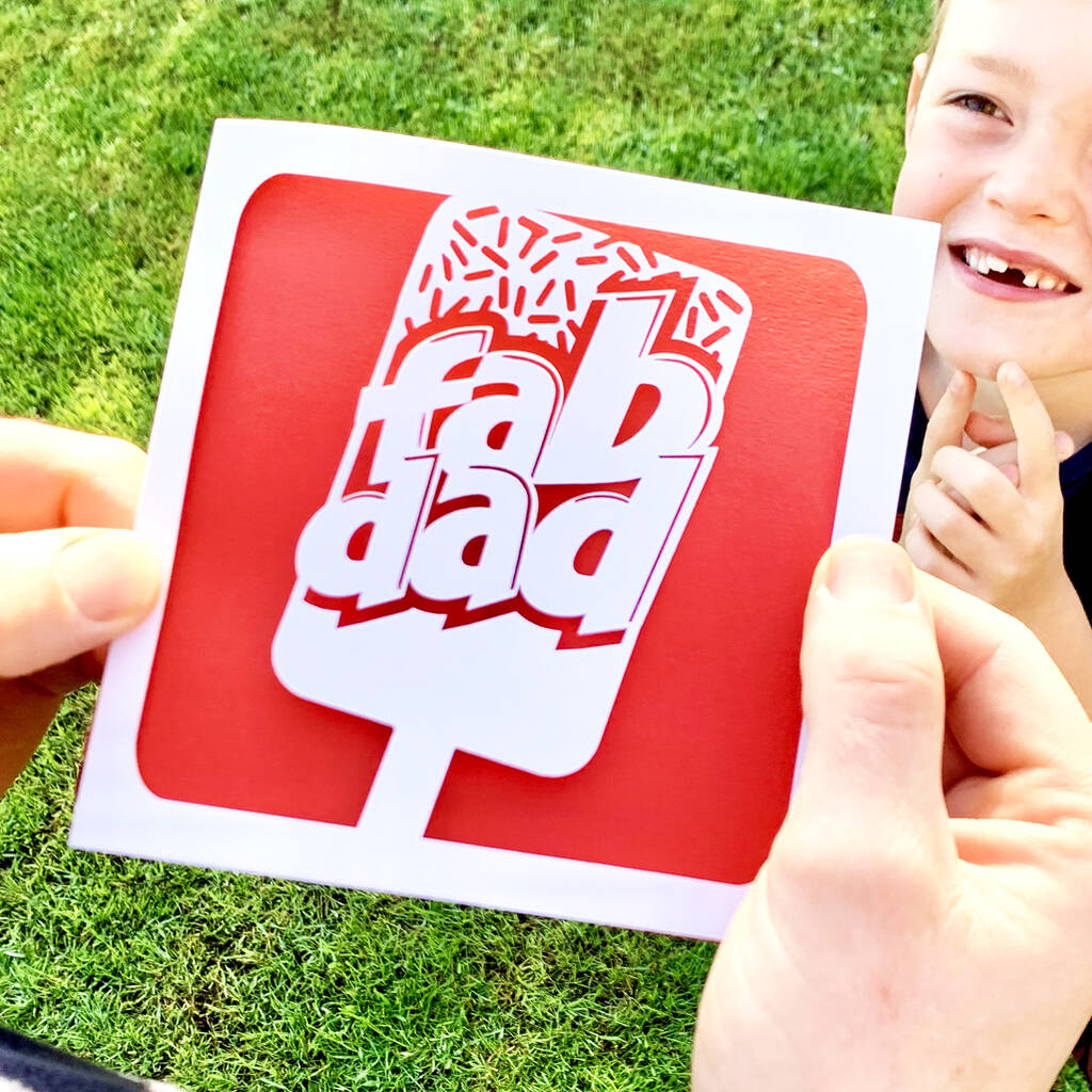 Fab Dad Father's Day Card By Whole in the Middle | notonthehighstreet.com
