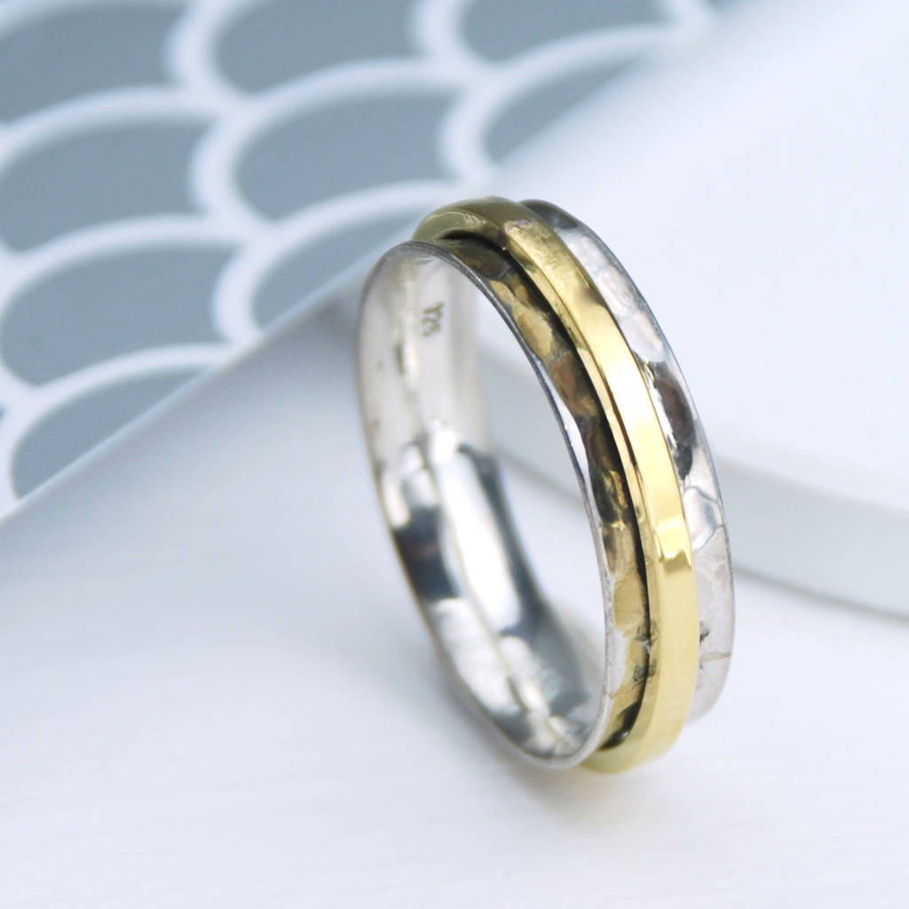 eve skinny sterling silver spinning ring by penelopetom ...