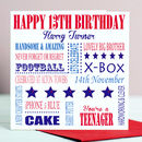 personalised 13th birthday card by lisa marie designs ...
