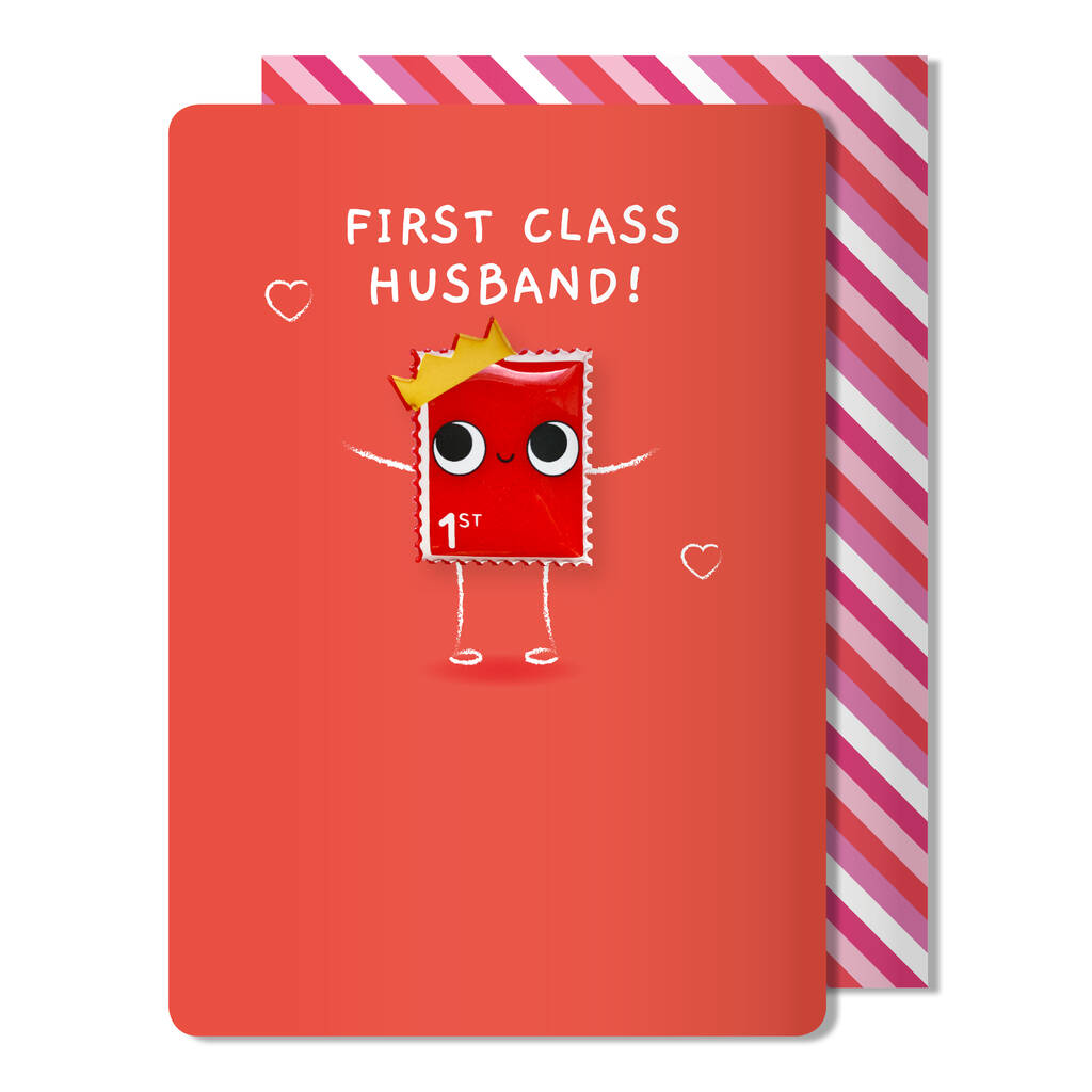 First Class Husband Stamp Valentine's Magnet Card By pango productions!