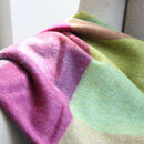 Raspberry Pink Check Lambswool Throw By Marquis & Dawe ...