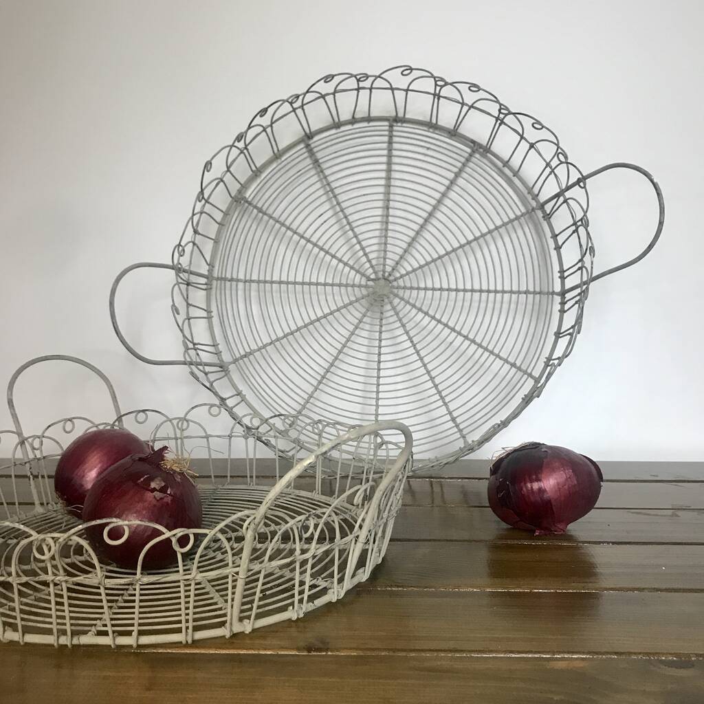 Pair Of Round Wire Trays By Ev Home | notonthehighstreet.com