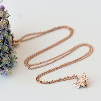 9ct Dainty Gold Bee Necklace By Heather Scott Jewellery ...