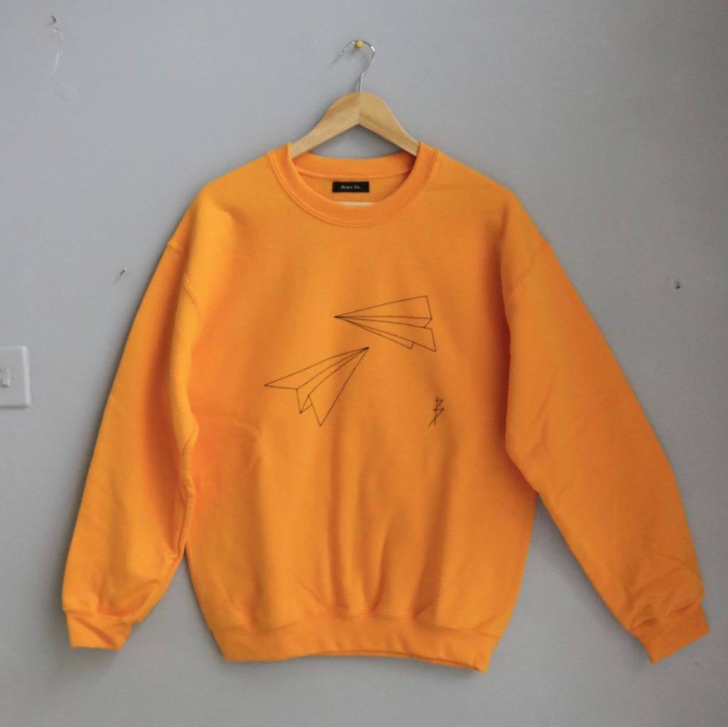 origami paper plane sweatshirt by acies co | notonthehighstreet.com