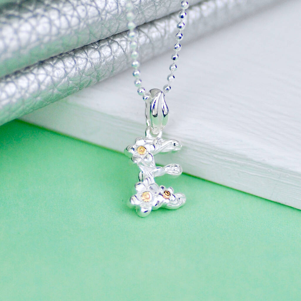 Girl's Personalised Silver Flower Girl Initial Necklace By Penelopetom ...