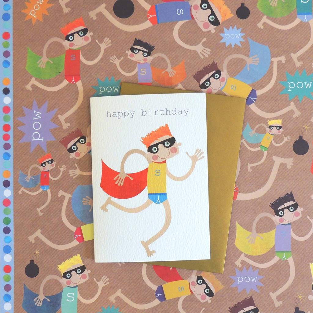 superhero birthday card by kali stileman publishing ...