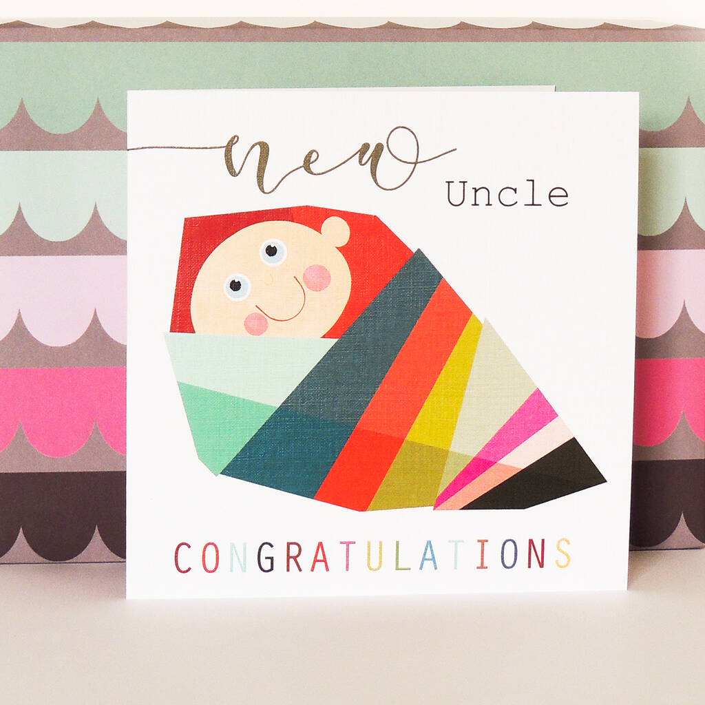 New Uncle Baby Card By Kali Stileman Publishing