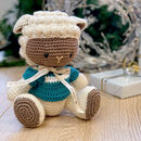 Hand Knitted Poppy Lamb Personalised Teddy By Oh My Giddy Aunt ...