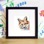Inky Fox Illustration Print By Kate Moby | notonthehighstreet.com