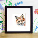 inky fox illustration print by kate moby | notonthehighstreet.com