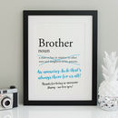 Personalised Brother Dictionary Print By A Is For Alphabet ...