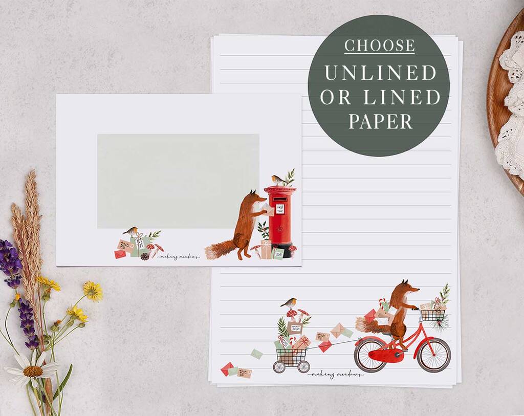 A5 Postman Fox Letter Writing Paper And Envelopes By Making Meadows ...