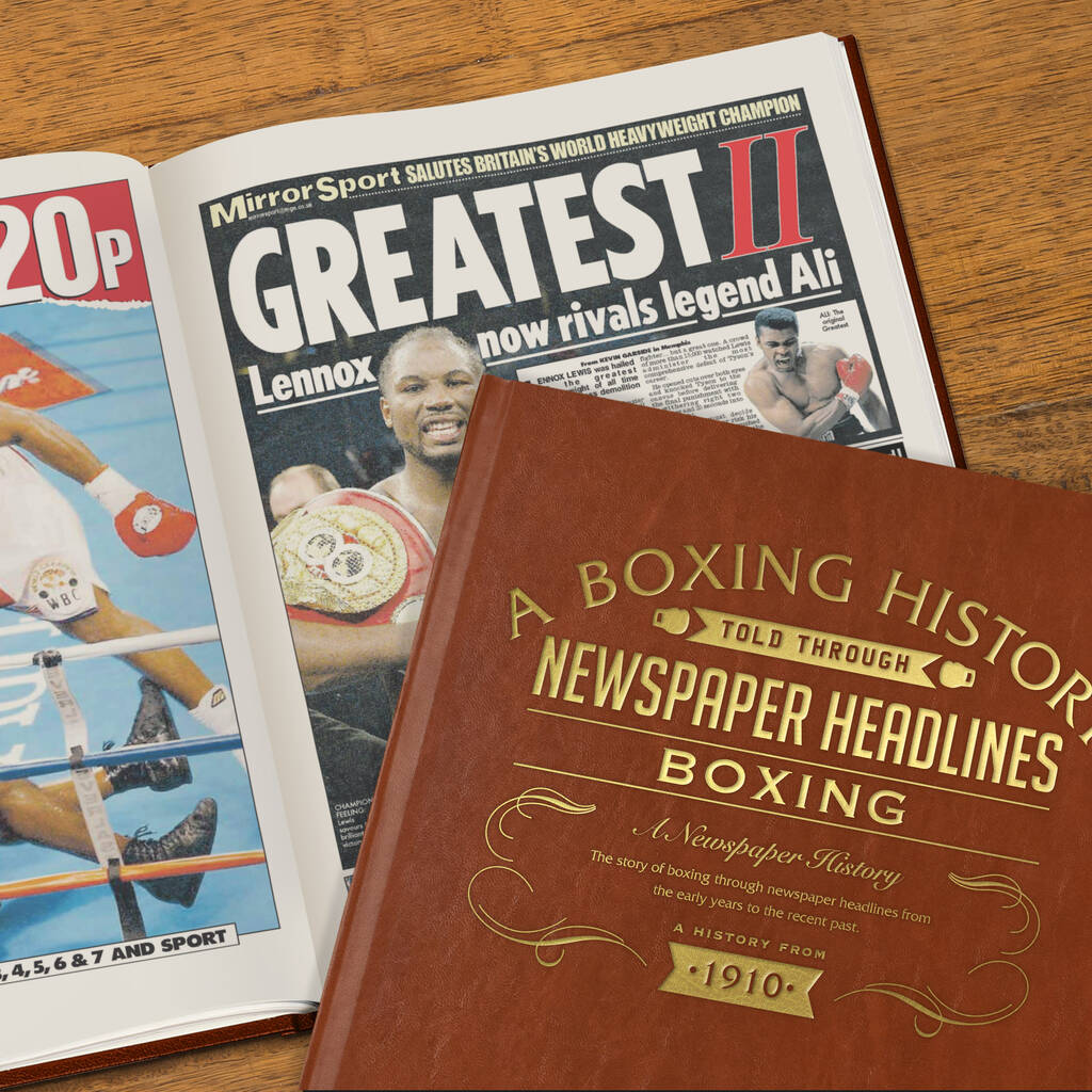 Boxing Personalised UK Sports Gift Newspaper Book By Historic ...