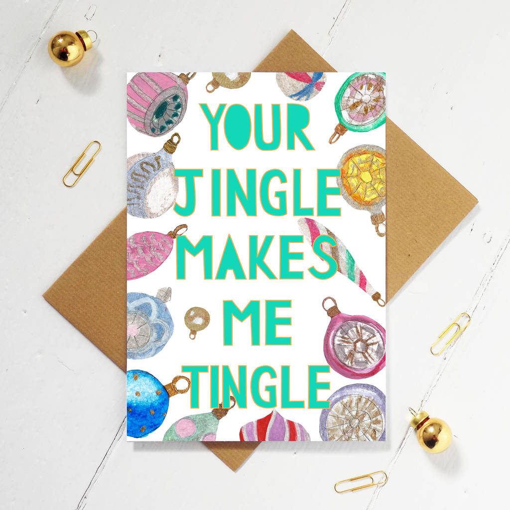 personalised 'jingle tingle' christmas card by miss bespoke papercuts ...