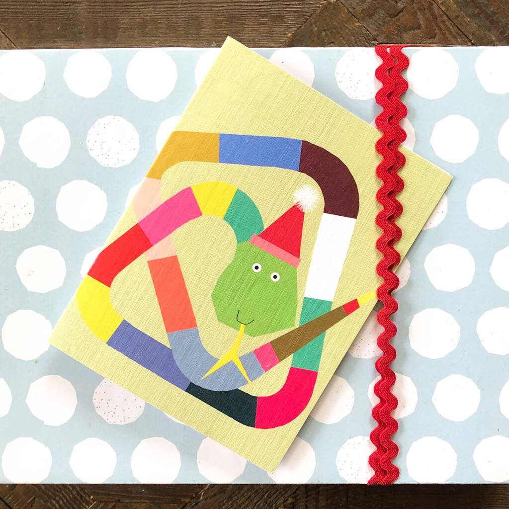 Mini Snake Greetings Card By Kali Stileman Publishing