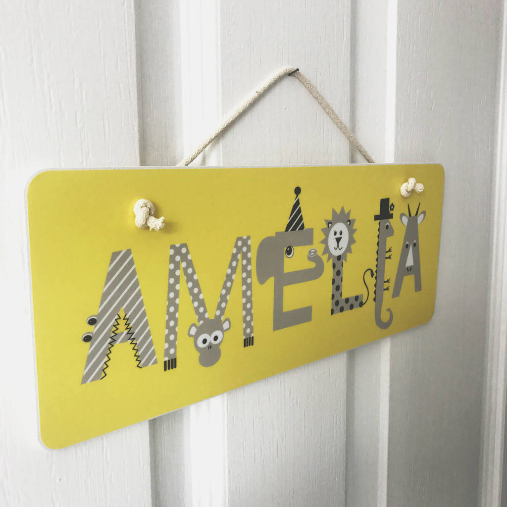 Personalised Children's Door Sign By Karin åkesson Design ...