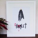 Hamlet A4 Screenprint Shakespeare Poster By Deborah Champion ...