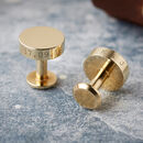 Personalised Solid Brass Cufflinks By Man Gun Bear | notonthehighstreet.com
