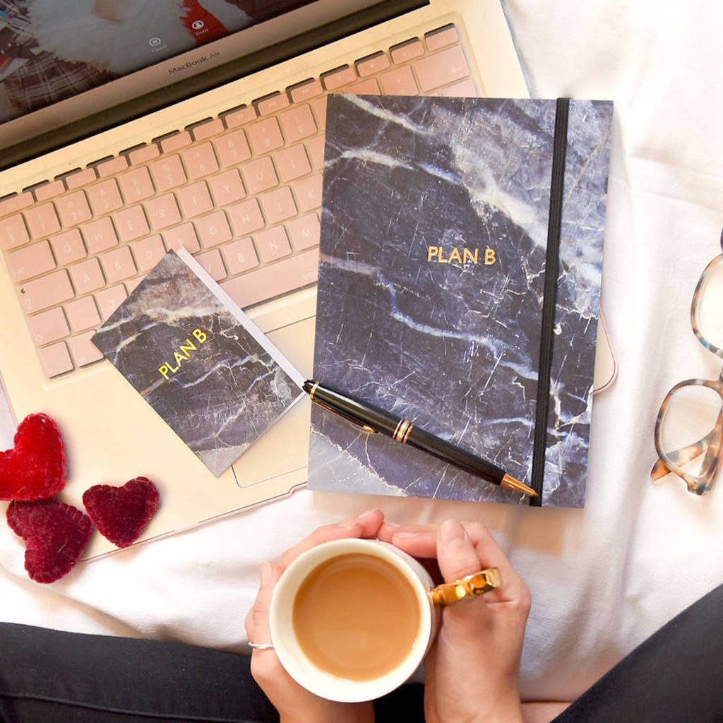 Personalised Marble Notebooks By The Letteroom Notonthehighstreet