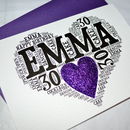 Personalised 30th Birthday Sparkle Card By Sew Very English ...