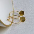 Brushed Gold Disc Hoops By My Hart Beading | notonthehighstreet.com