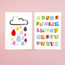 Rainbow Rain Print By Ickaprint | notonthehighstreet.com