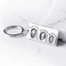 Personalised Multi Fingerprint Keyring By Button And Bean ...