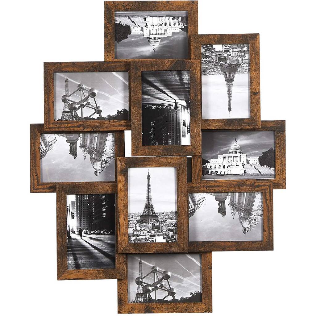 10 Photos In Brown Photo Frame Collage By Momentum | notonthehighstreet.com