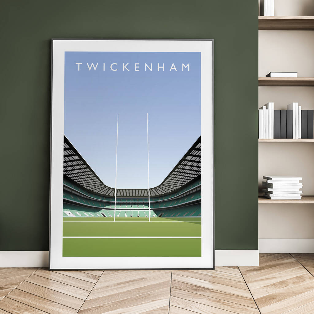 Twickenham Stadium England Rugby Poster By Matthew J I Wood Design ...