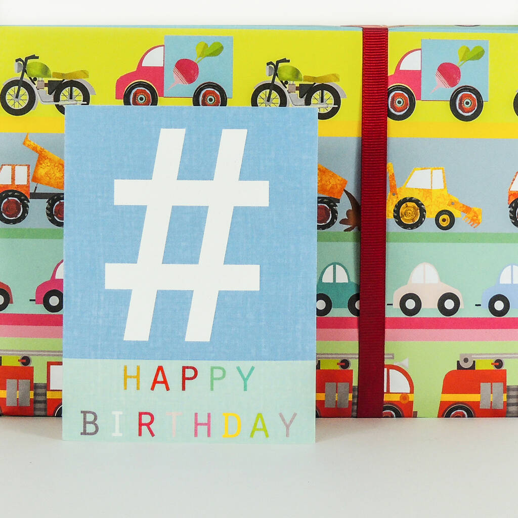 Mini Happy Birthday Hashtag Card By Kali Stileman Publishing ...