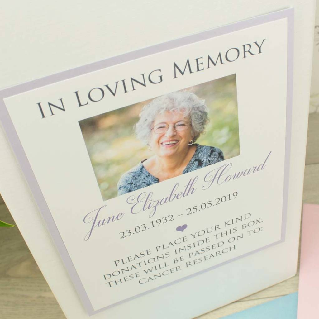 Personalised Funeral Donations Collection Post Box By Dreams To Reality 