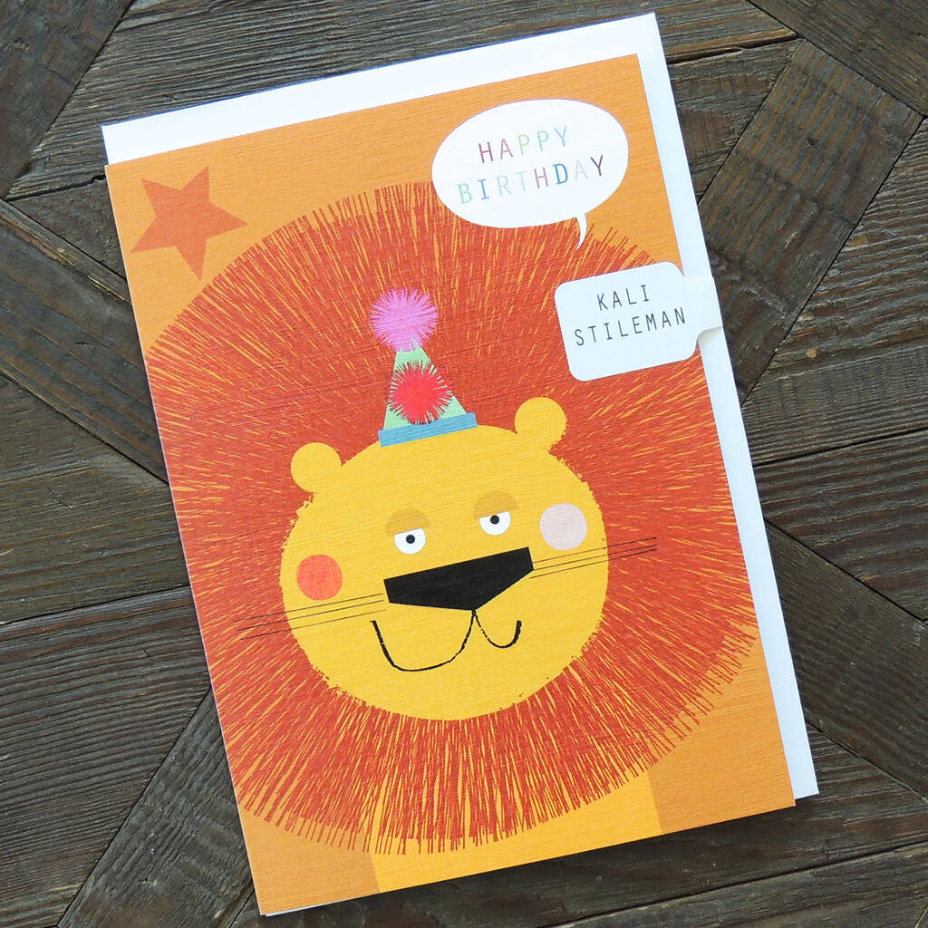 Lion Happy Birthday Card By Kali Stileman Publishing