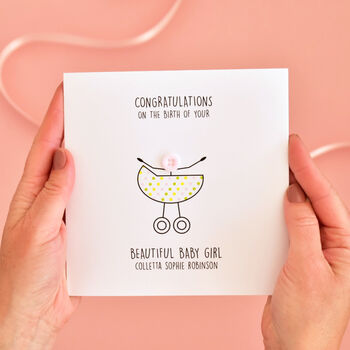 New Baby Congratulations Button Card By Mrs L Cards ...