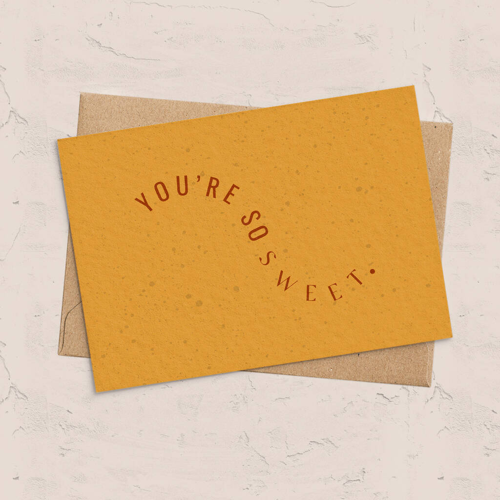 'You're So Sweet' Modern Typography Postcard By Chloe Ainsley Creative ...