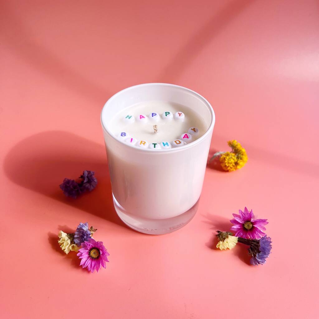 Personalised Message Candle By Hazel & Blue