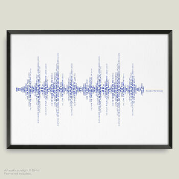 Leeds Football Song Soundwave Typography Print By Dinkit ...