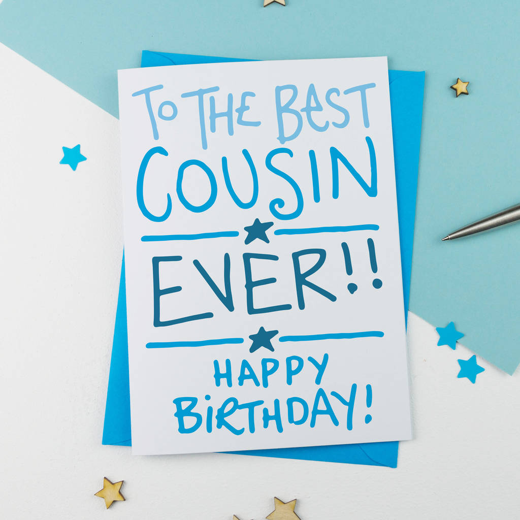 Cousin Birthday Card By A Is For Alphabet