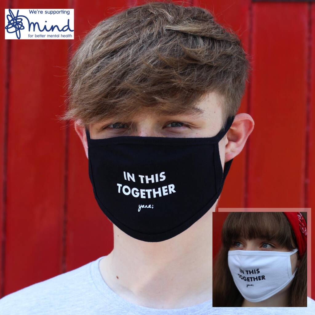'in This Together' Motivational Reusable Face Mask By Yana ...