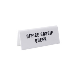 White 'Office Gossip Queen' Desk Sign By CGB Giftware ...