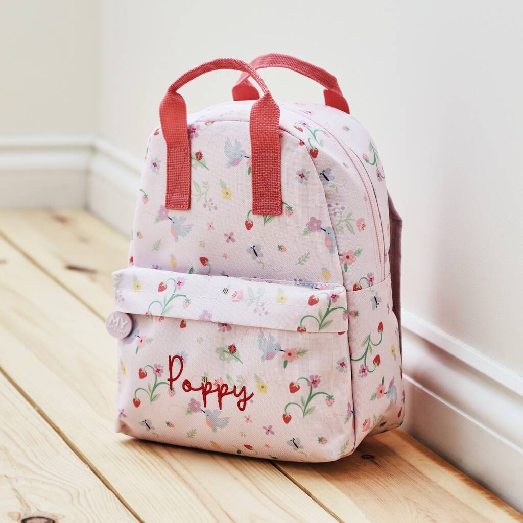 Personalised Grab Handle Fruit Print Backpack By My 1st Years