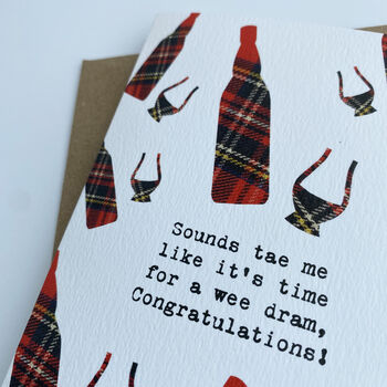 Scottish Dram Congratulations Card By Hiya Pal! | notonthehighstreet.com