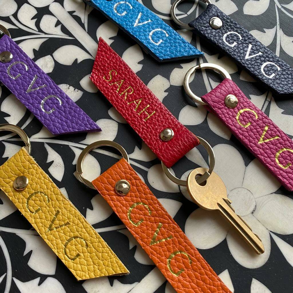 Personalised Leather Keyring By GVG Accessories | notonthehighstreet.com
