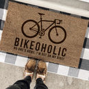 personalised bike door mat by that's nice that | notonthehighstreet.com