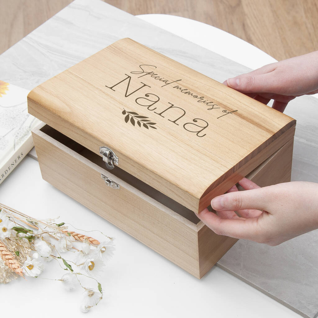 Personalised In Loving Memory Luxury Keepsake Chest By JUNGLEY ...