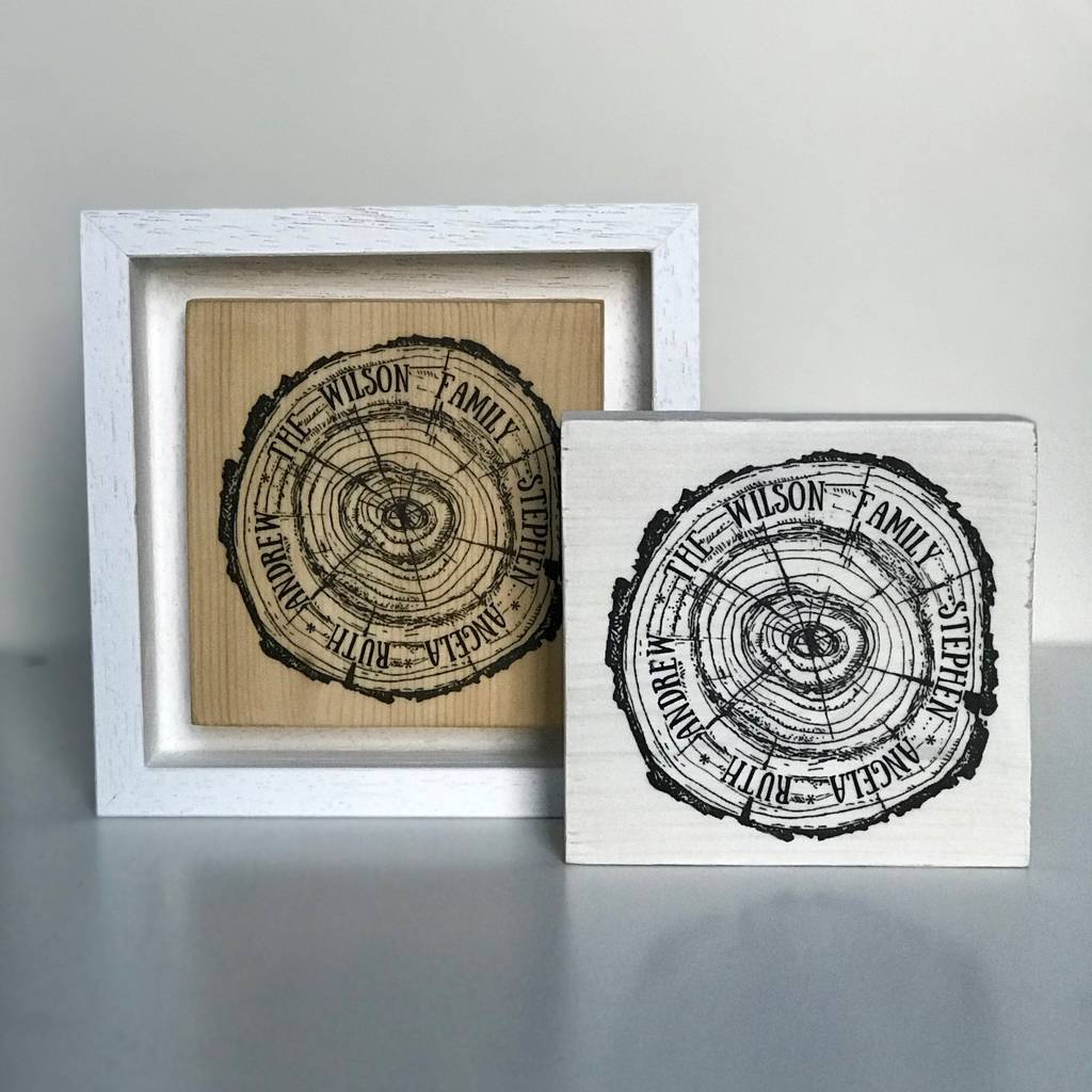 family tree print on wood by northern logic | notonthehighstreet.com