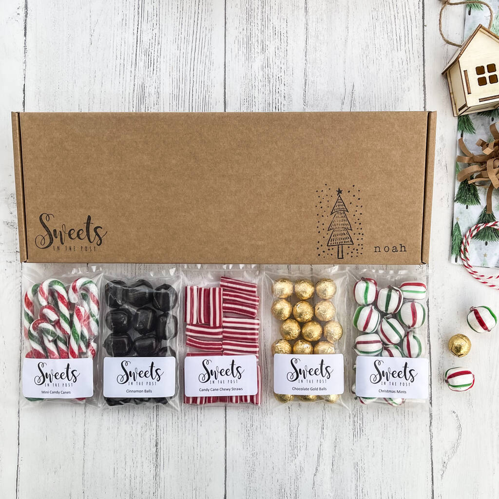 Personalised Christmas Tree Letterbox Sweets Box By sweets in the post ...